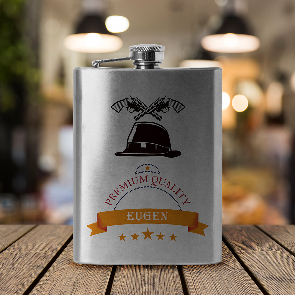 Sticla de buzunar personalizate cu nume